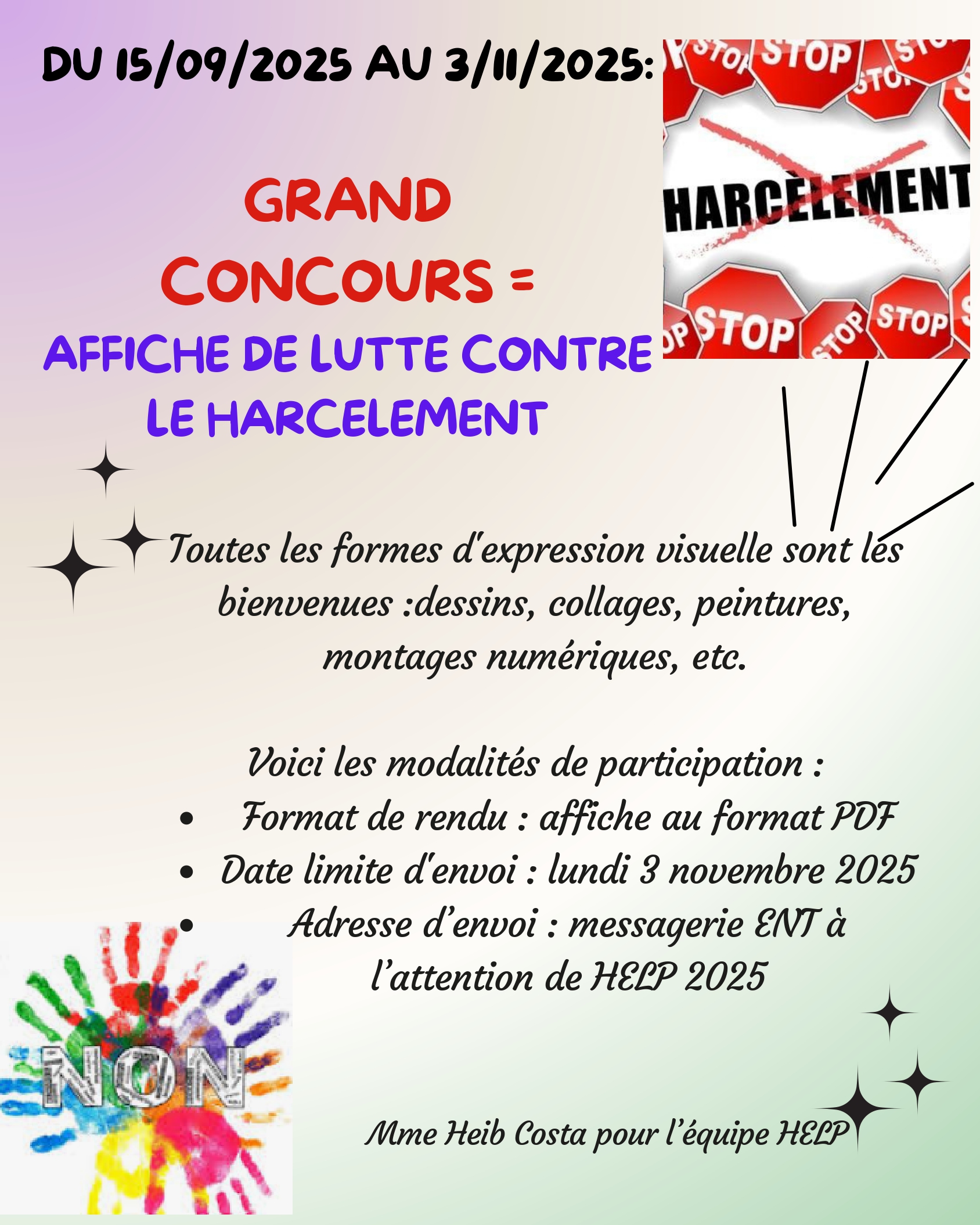 Concours d'affiches HELP : Mobiliser l’ensemble de la communauté ...